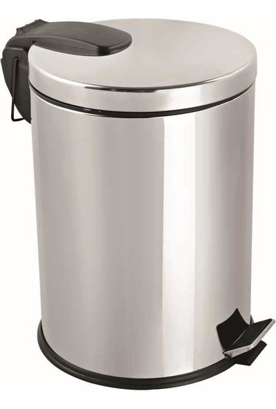 Flosoft Paslanmaz Metal Pedallı Çöp Kovası 5 Lt FT606