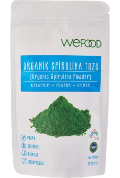 Wefood Spirulina Tozu 100 gr Wefood Spirulina Tozu 100 gr