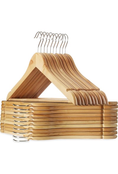 Farist Ahşap Askı 30'lu Ahşap Elbise Askısı - Giysi Askısı