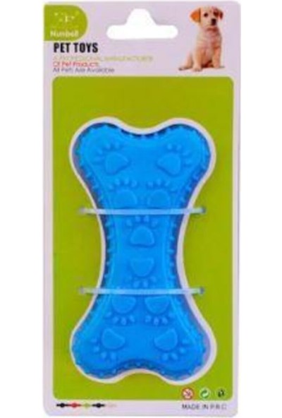 Nunbell Köpek Oyuncağı Yassı Kemik Mavi 10 cm Nunbell Köpek Oyuncağı Yassı Kemik Mavi 10 cm