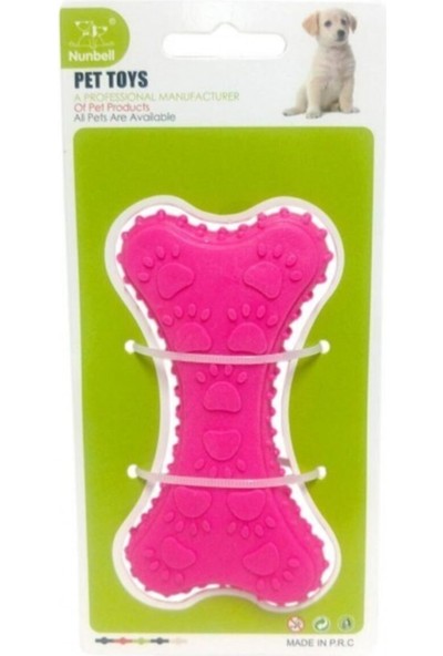 Nunbell Köpek Oyuncağı Yassı Kemik Pembe 10 cm Nunbell Köpek Oyuncağı Yassı Kemik Pembe 10 cm