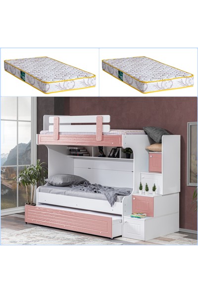 Setay Ranza, Su 3 Lü Ranza, Yavrulu Pembe Ranza + 2 Adet Comfort Yatak Setay Ranza, Su 3 Lü Ranza, Yavrulu Pembe Ranza + 2 Adet Comfort Yatak