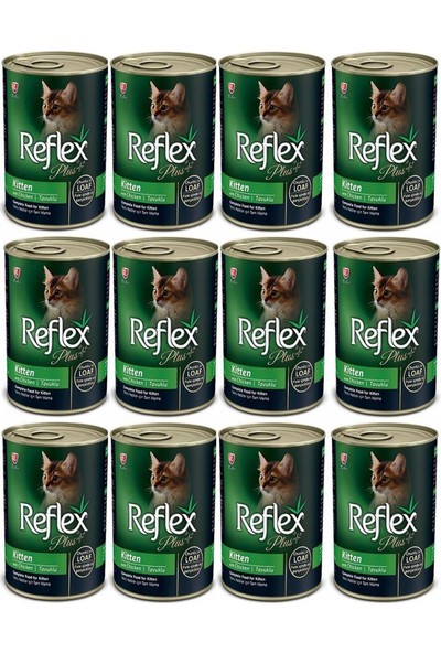 Reflex Plus Kitten Tavuk Etli Yavru Kedi Maması 400 gr 12 Adet Reflex Plus Kitten Tavuk Etli Yavru Kedi Maması 400 gr 12 Adet