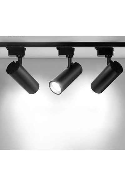 Ledim Siyah Kasa Beyaz Işık 1 Metre Raylı 3'lü 30W LED Ray Spot LED Vitrin Mağaza Armatürü Ledim Siyah Kasa Beyaz Işık 1 Metre Raylı 3'lü 30W LED Ray Spot LED Vitrin Mağaza Armatürü