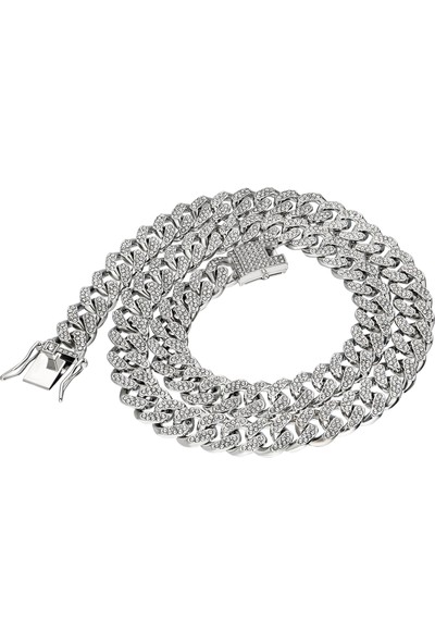 Chavin Taşlı Gri Alloy Zincir 13 mm 45 cm Chavin Taşlı Gri Alloy Zincir 13 mm 45 cm
