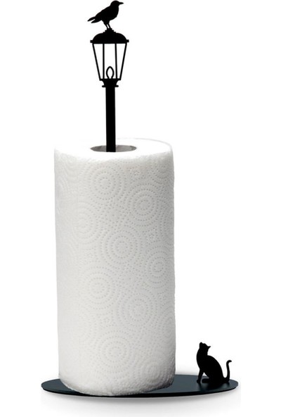 Svava Kağıt Havluluk Kedi ve Karga, Metal Mutfak Kağıt Standı (Siyah) Svava Kağıt Havluluk Kedi ve Karga, Metal Mutfak Kağıt Standı (Siyah)