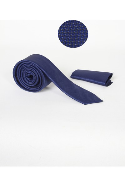 R-Germen Armür Desenli Mendilli Kravat R-Germen Armür Desenli Mendilli Kravat