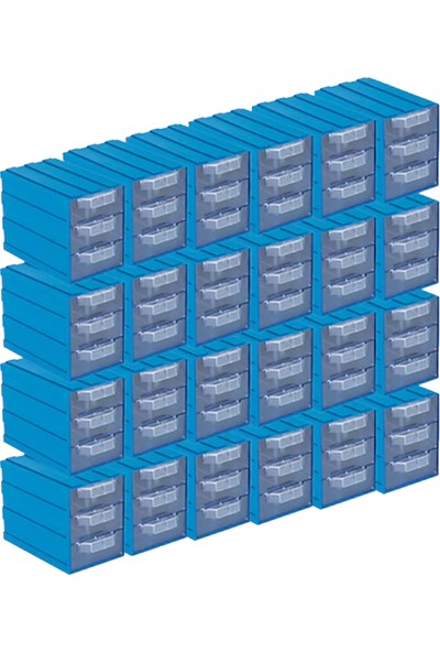 Sembol 102-3 Plastik Çekmeceli Kutu 84X135X103MM (24 Adet)