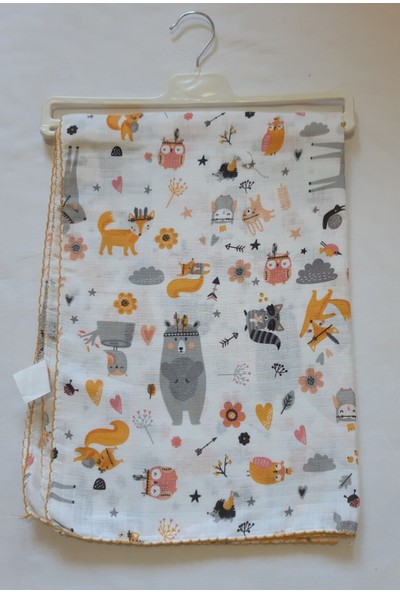 Lila Butik Bebek Müslin Bez Battaniye