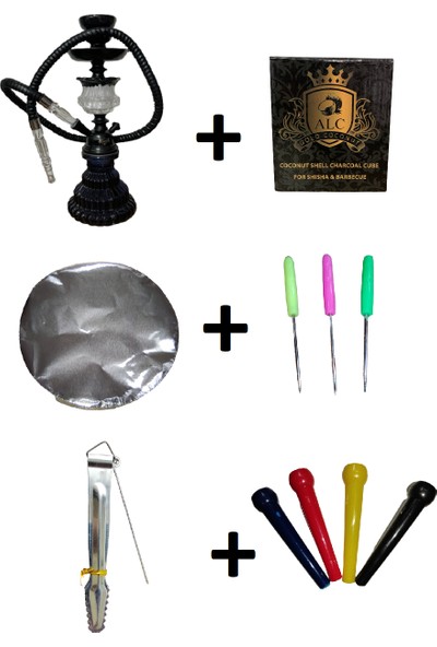 Camp & Shisha Mini Nargile Takımı + 1kg Küp Kömür + Folyo + Iğne + 20 Adet Sipsi Camp & Shisha Mini Nargile Takımı + 1kg Küp Kömür + Folyo + Iğne + 20 Adet Sipsi