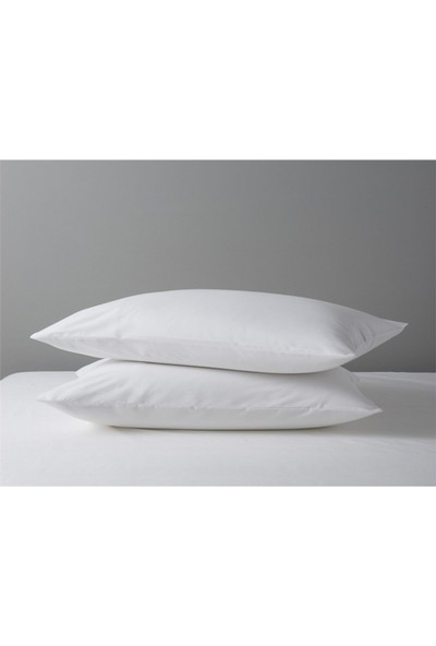 Evor Home Beyaz Fermuarlı 2' Li Yastık Kılıfı 50X70 cm