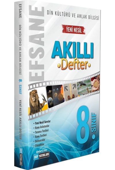 Ddy 8.sınıf Din Kültürü ve Ahlak Bilgisi Efsane Akıllı Defter