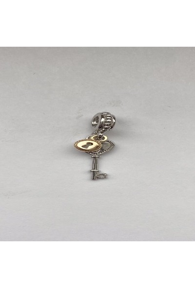 Charm to Charm Pandora Bileklik Uyumlu Kalbimin Anahtarı Charm