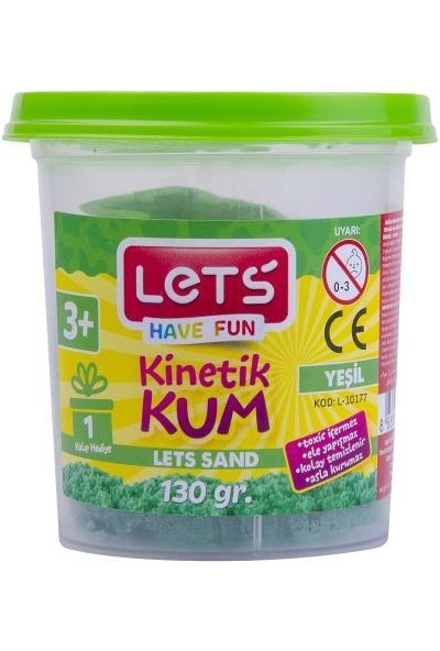 Let's Lets Kinetik Kum 130 Gr. Yeşil Pls. Kutu / L-10177 Let's Lets Kinetik Kum 130 Gr. Yeşil Pls. Kutu / L-10177