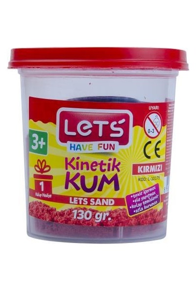Let's Lets Kinetik Kum 130 Gr. Kırmızı Pls. Kutu / L-10175 Let's Lets Kinetik Kum 130 Gr. Kırmızı Pls. Kutu / L-10175