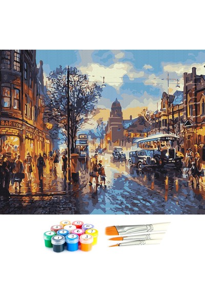 Carpuz Şehrin İnsanları Kasnaklı Sayılarla Boyama Tablo Seti 40 x 50 cm Carpuz Şehrin İnsanları Kasnaklı Sayılarla Boyama Tablo Seti 40 x 50 cm