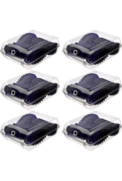 Gondol Plastik Gondol Kilitli Kapaklı Şeffaf Bot ve Çizme Kutusu (L) 6 Adet