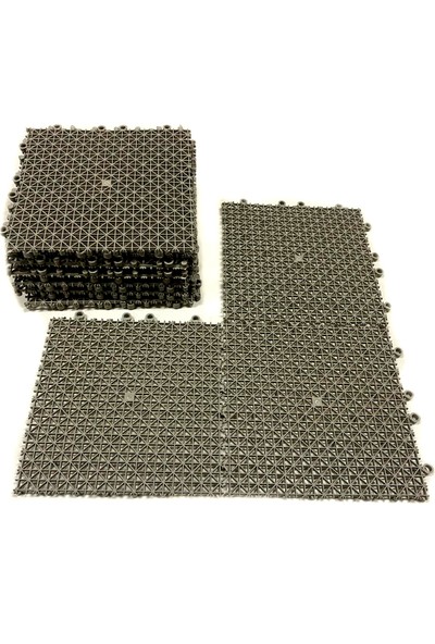 Bademler Halı - Islak Zemin Yer Izgarası 25X25 cm 10 Adet Gri Renk Bademler Halı - Islak Zemin Yer Izgarası 25X25 cm 10 Adet Gri Renk