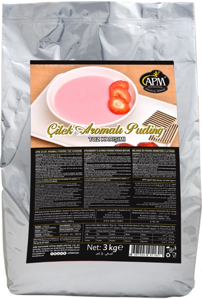 Apm Çilek Aromalı Puding Toz Karışımı