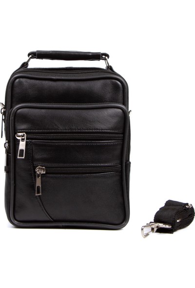 Newish Hakiki Deri Askılı El ve Omuz Çantası (18X14CM)