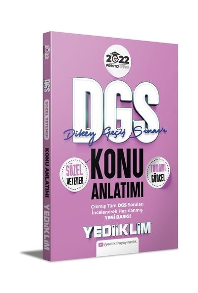 Yediiklim Yayınları DGS 2022 Sözel Yetenek Konu Anlatımı Yediiklim Yayınları DGS 2022 Sözel Yetenek Konu Anlatımı