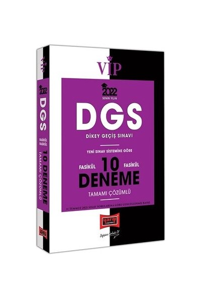 Yargı Yayınevi DGS 2022 VIP Tamamı Çözümlü Fasikül Fasikül 10 Deneme