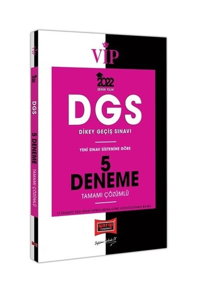 Yargı Yayınevi DGS 2022 VIP Tamamı Çözümlü 5 Deneme