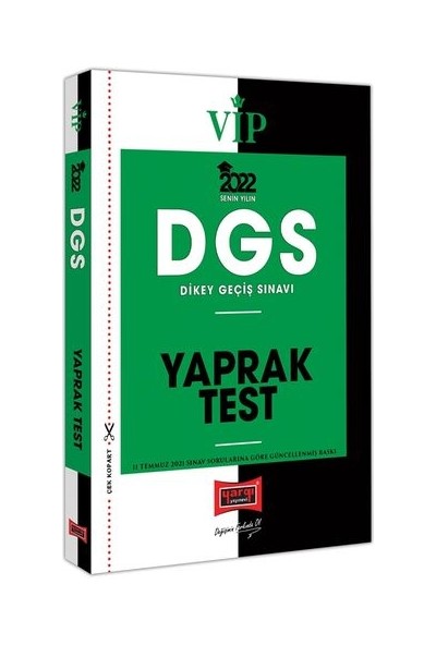 Yargı Yayınevi DGS 2022 VIP Yaprak Test