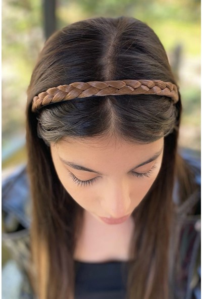 Takıştır Kahverengi Saç Örgüsü Figürlü Taç