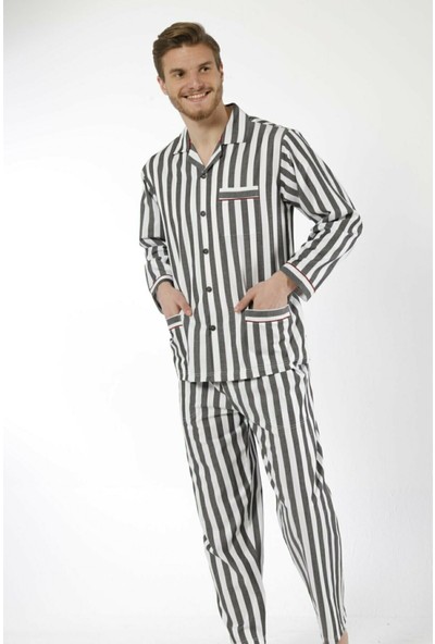 Swati 4007 Gaffur Çizgili Erkek Pijama Takımı Poplin Pamuk Swati 4007 Gaffur Çizgili Erkek Pijama Takımı Poplin Pamuk
