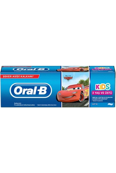 Oral-B Florürlü Çocuk Diş Macunu 75 Ml. - Cars