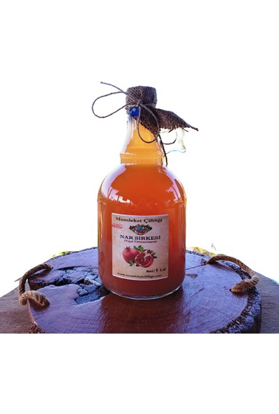 Memleket Çiftliği Fermente Nar Sirkesi 1 Lt Cam Şişe