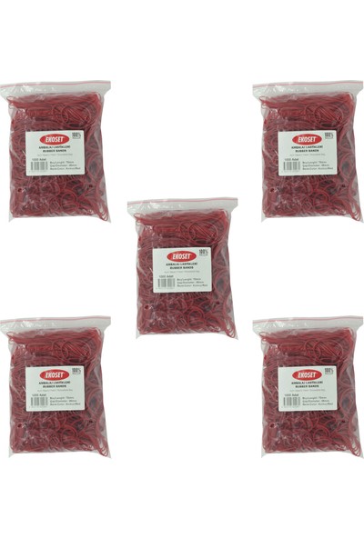 Ekoset Kauçuk Renkli Paket Ambalaj Para Lastiği Kırmızı 70 mm 5000'li Ekoset Kauçuk Renkli Paket Ambalaj Para Lastiği Kırmızı 70 mm 5000'li