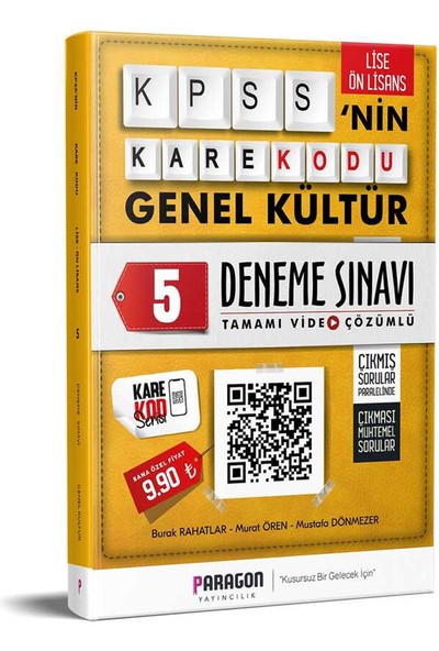 Paragon Yayıncılık 2020 Lise - Önlisans Kpss'nin Karekodu Genel Kültür Tamamı Video Çözümlü 5 Deneme Sınavı Paragon Yayıncılık 2020 Lise - Önlisans Kpss'nin Karekodu Genel Kültür Tamamı Video Çözümlü 5 Deneme Sınavı