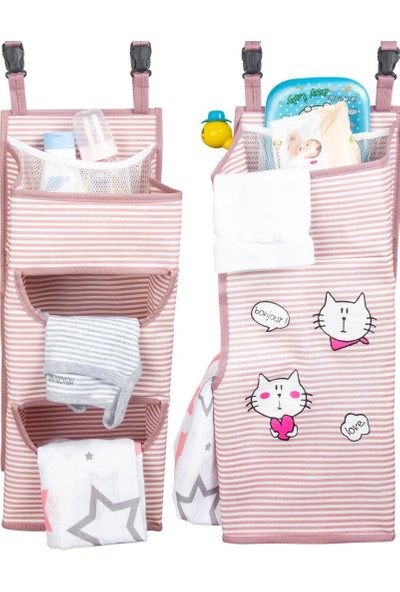 Lady Moda 2li Beşik Organizer | Bebek Odası Organizer Pembe 01 Lady Moda 2li Beşik Organizer | Bebek Odası Organizer Pembe 01