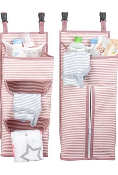 Lady Moda 2li Beşik Organizer | Bebek Odası Organizer Pembe 03 Lady Moda 2li Beşik Organizer | Bebek Odası Organizer Pembe 03