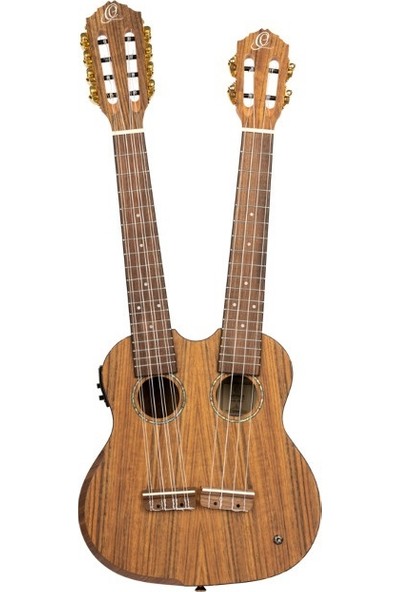Ortega HYDRA Double Neck 4 ve 8 Telli Tenor Ukulele (Satin Finish)