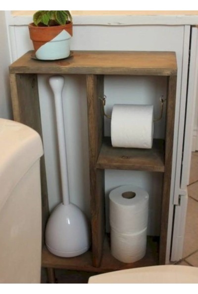 Umutpark Ahşap Tuvalet Kağıtlığı Raf Düzenleyici Umutpark Ahşap Tuvalet Kağıtlığı Raf Düzenleyici