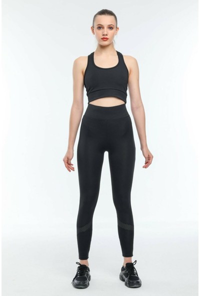 Ohepmoda Yüksek Bel Toparlayıcılı Sırt Fileli Spor Büstiyer-Tayt Takım Siyah Ohepmoda Yüksek Bel Toparlayıcılı Sırt Fileli Spor Büstiyer-Tayt Takım Siyah