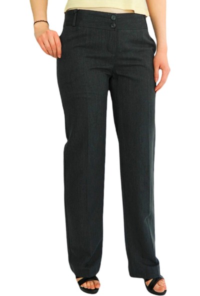 Eflatun Kadın Kumaş Pantolon Yüksek Bel Klasik BGL-ST01380