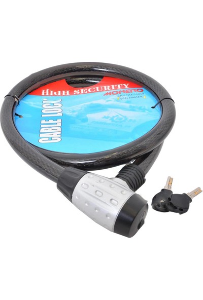 Monero Halat Kilit Dolamalı Çift Anahtarlı 1,5 M Monero Halat Kilit Dolamalı Çift Anahtarlı 1,5 M