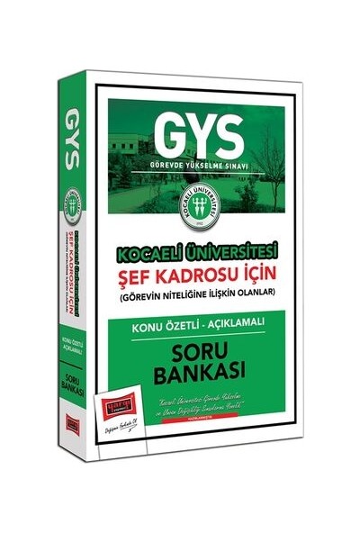 Yargı Yayınevi GYS Kocaeli Üniversitesi Şef Kadrosu Için Konu Özetli Açıklamalı Soru Bankası Yargı Yayınevi GYS Kocaeli Üniversitesi Şef Kadrosu Için Konu Özetli Açıklamalı Soru Bankası