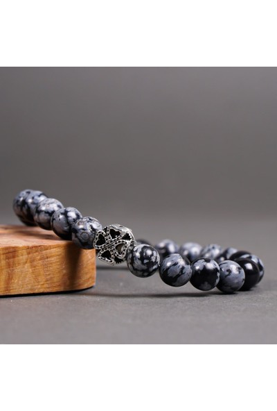 Mitr Obsidiyen Doğal Taş Bileklik