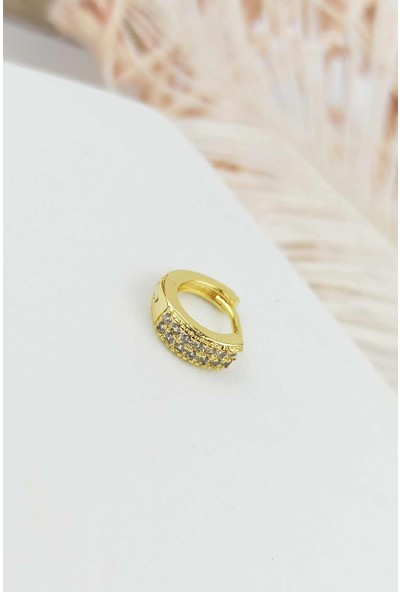 ÇLK Accessories 316 L Çelik Iki Sıra Taşlı Halka Piercing TRPIERCING059 PIER32003 ÇLK Accessories 316 L Çelik Iki Sıra Taşlı Halka Piercing TRPIERCING059 PIER32003