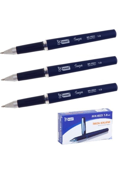 Mikro Imza Kalemi Mavi 3lü MK-8523