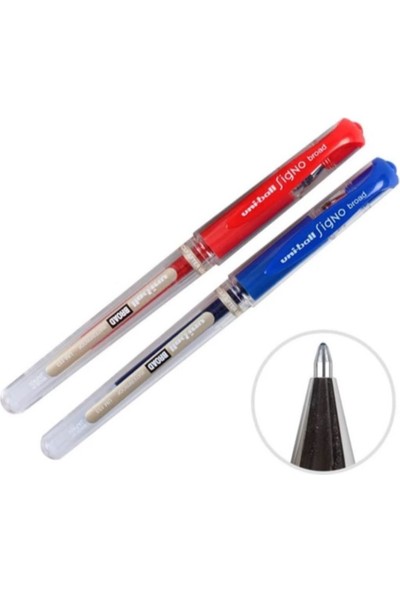 Mavi Kırmızı Imza Kalemi UM-153 Signo Broad Roller Kalem 1,0 mm 2 Adet Mavi Kırmızı Imza Kalemi UM-153 Signo Broad Roller Kalem 1,0 mm 2 Adet