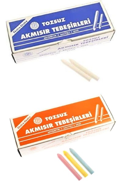100 Lü Renkli ve Beyaz Tebeşir 2 Paket 100 Lü Renkli ve Beyaz Tebeşir 2 Paket