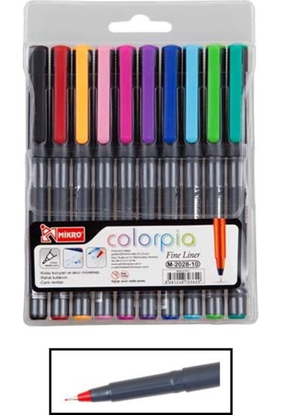 Colorpia Fineliner 10 Renk Kalem Seti 1 Paket Colorpia Fineliner 10 Renk Kalem Seti 1 Paket