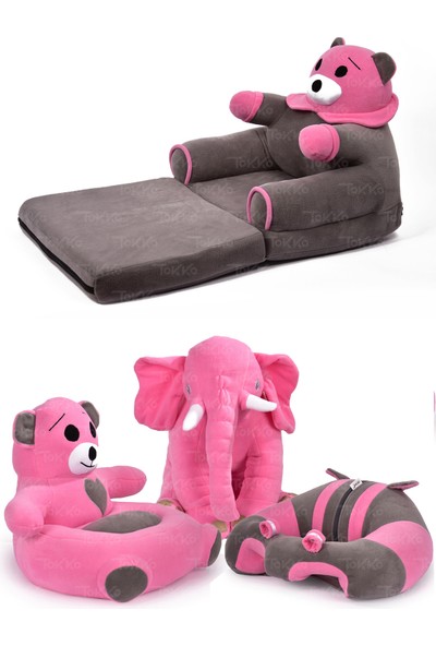 TOKKO Premium Dörtlü Set - Bebeyatmaz + Uyku Fili + Peluş Ayıcık + Çocuk Koltuğu - Antibakteriyel 4'lü Set TOKKO Premium Dörtlü Set - Bebeyatmaz + Uyku Fili + Peluş Ayıcık + Çocuk Koltuğu - Antibakteriyel 4'lü Set