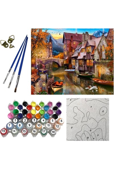 Tale Hobby Sayılarla Boyama Hobi Seti Boyalar ve Fırçalar Dahil 40X50 cm Çerçeveli Tale Hobby Sayılarla Boyama Hobi Seti Boyalar ve Fırçalar Dahil 40X50 cm Çerçeveli